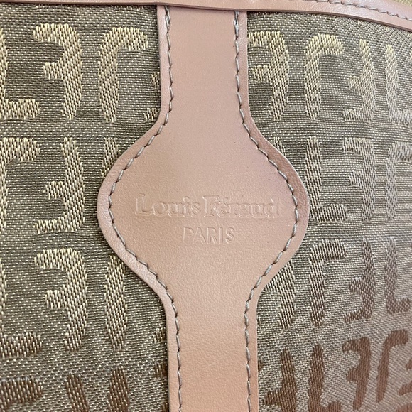 Louis Feraud | Bags | Louis Fraud Paris 8s Vintage Bag Fabric Logo Tote ...
